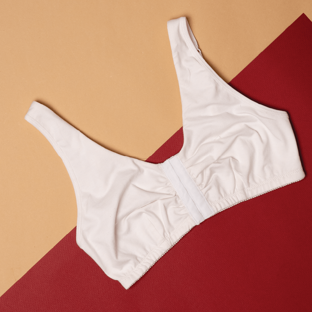 Cotton Front Open Bra 5 Front Hooks White Skin Black Intimate cotton-front-open-bra-5-front-hooks-white-skin-black-intimate